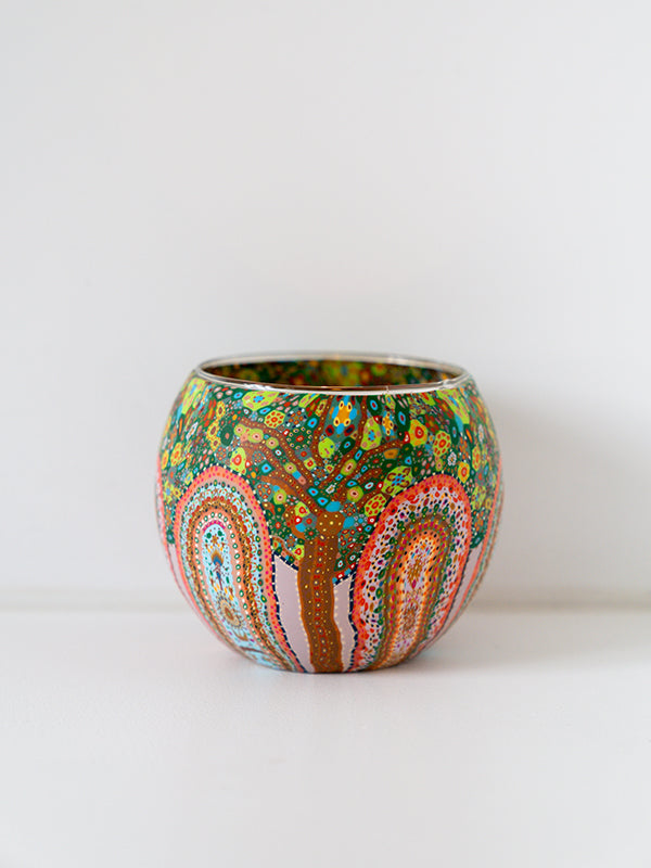 Aboriginal Tree of Life Tealight Candle Holder
