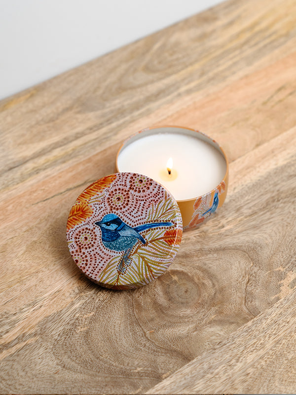 Aboriginal Scented Vanilla & Wattleseed Candle Tin
