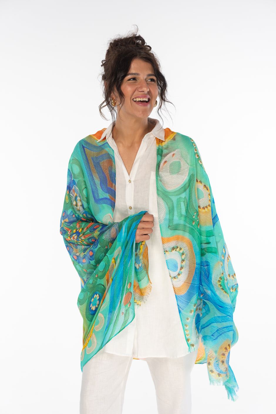 Aboriginal Hooked Rectangle Scarf